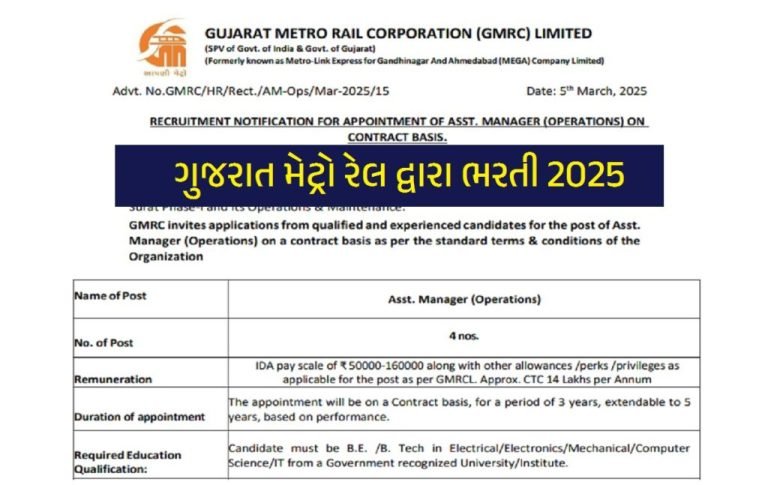GMRC Recruitment 2025 - Maru Gujarat